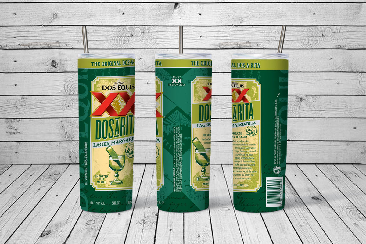 Dos XX 20oz Straight Tumbler Transfer – Rustic Pineapple