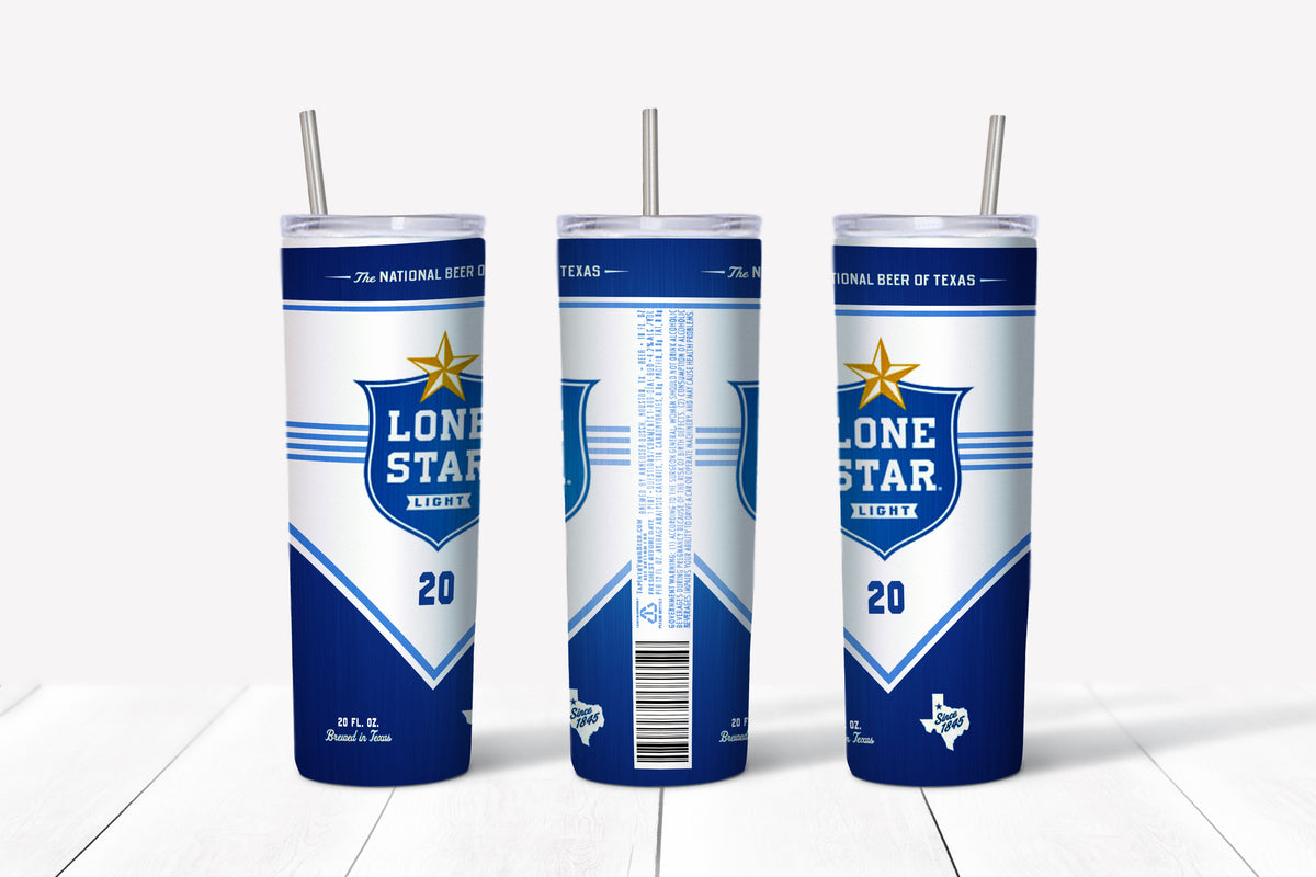 Lone Star Beer Light 20oz Straight Tumbler Transfer – Rustic Pineapple