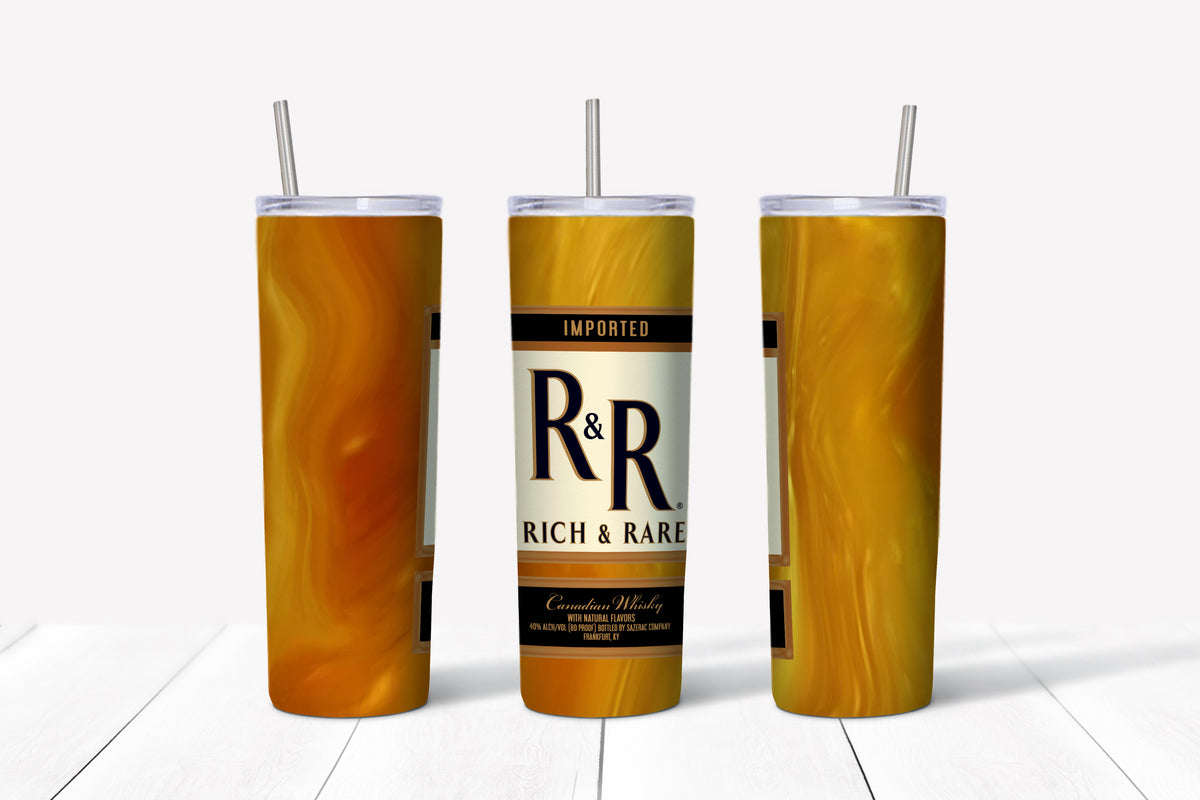 R&R Whiskey 20oz Straight Tumbler Transfer – Rustic Pineapple